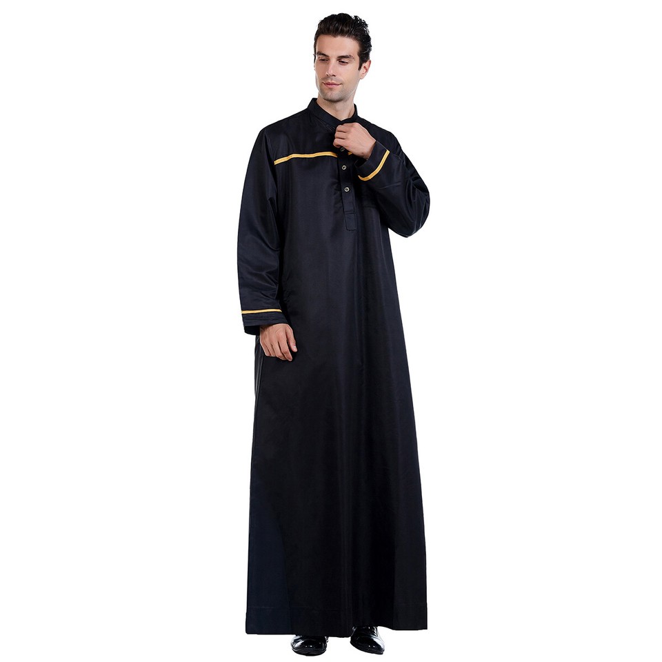 Mens Saudi Arab Muslim Robe Long Thobe Jubba Dishdasha Thawb Thoub ...
