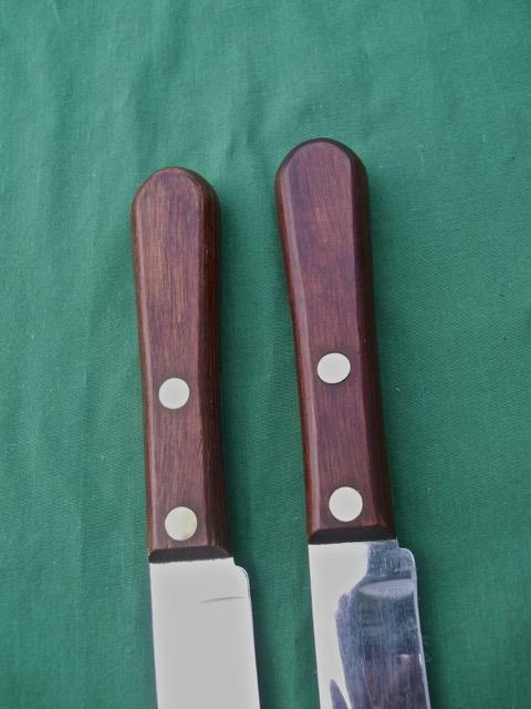 ( LOT OF 2 ) KUTMASTER STAINLESS KITCHEN KNIVES WITH WOOD HANDLES 12 1/ ...