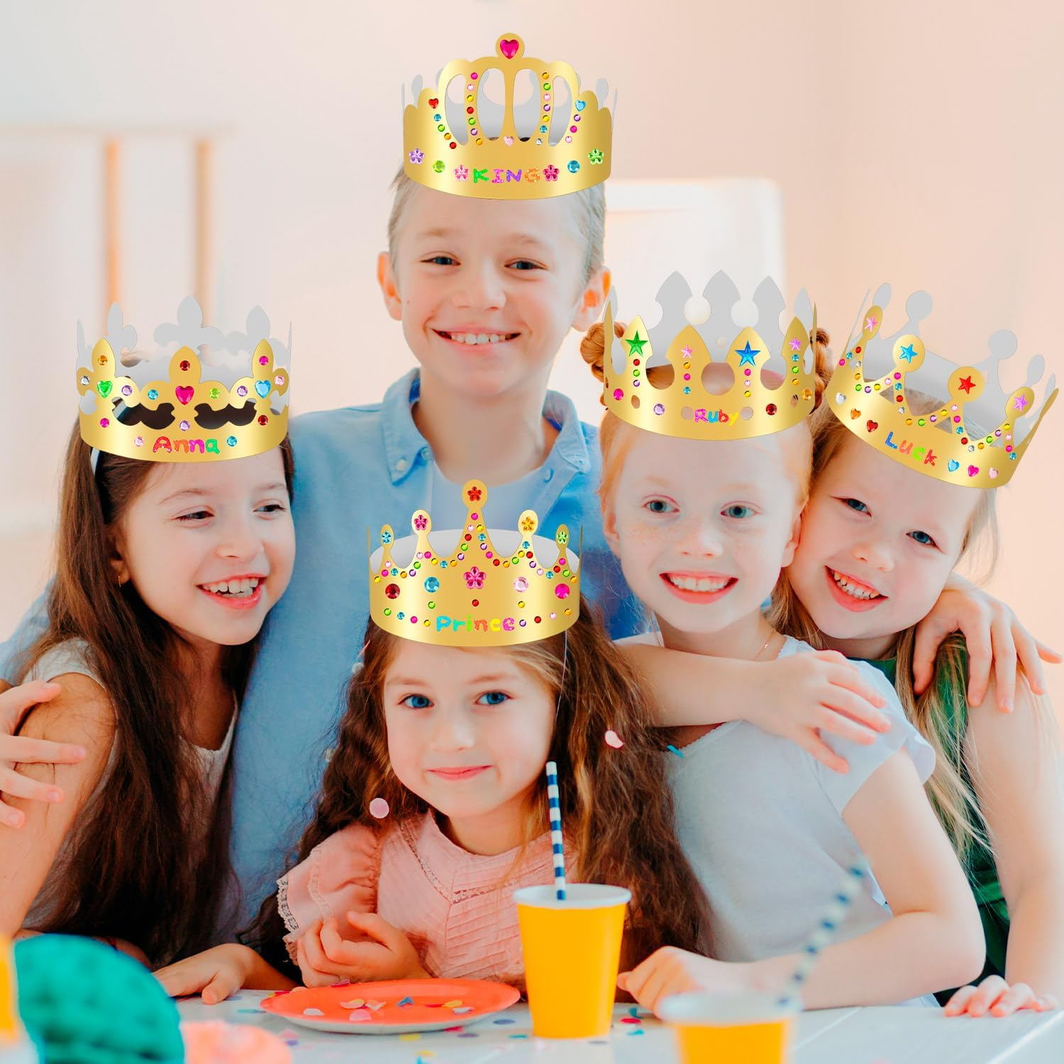 Gold Paper Crowns, Diy Birthday King Crowns Craft to Decorate, Paper ...