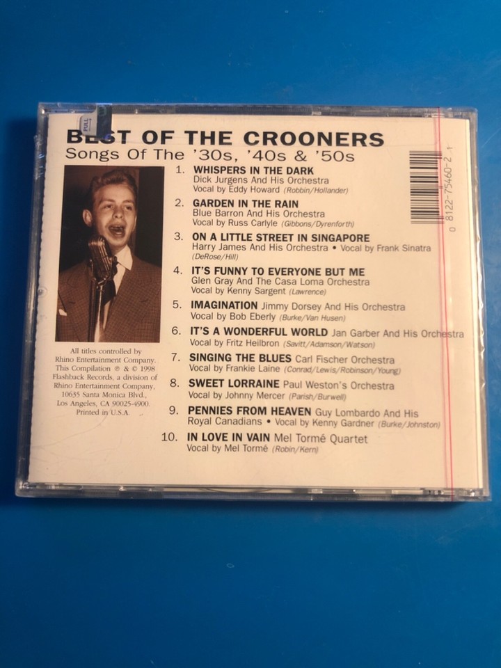Best of the the Crooners “Hits of the 30s,40s & 50s (CD) ………BRAND NEW ...