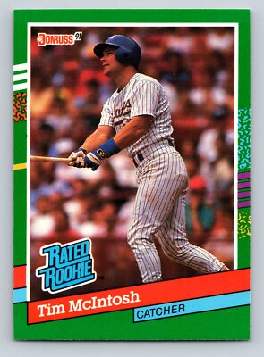 1991 Donruss Baseball #414 Tim McIntosh Rated Rookie Milwaukee Brewers ...