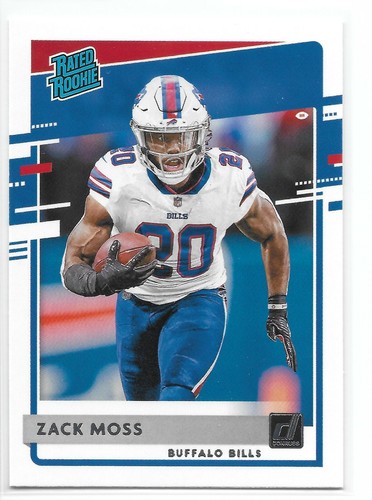 Zack Moss RC 2020 Donruss Rated Rookie Buffalo Bills Rookie Card #330 ...