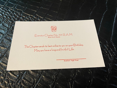 Antique UNUSED BIRTHDAY GREETING CARD for MASONIC LODGES (M6590) | eBay