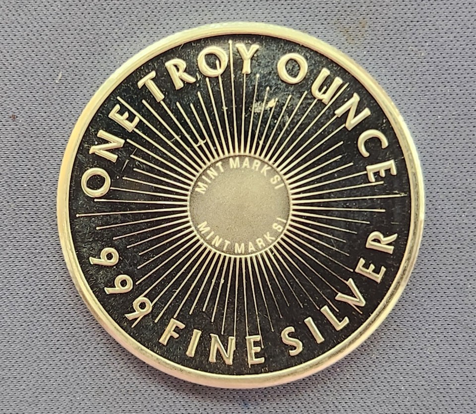 Sunshine Minting - 1 Troy Ounce Unc. .999 Fine Silver Round - Mint Mark ...