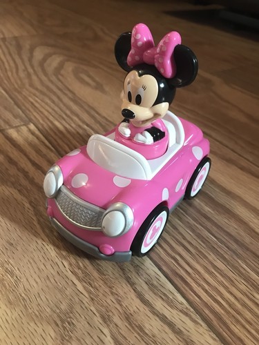 "Mickey & Minnie Mouse" Push-n-Go Racer Cars-Cute Disney Junior-Hap-P ...