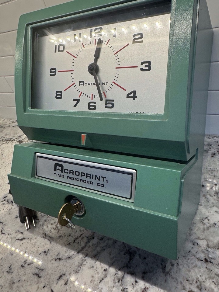 Acroprint 125NR4 Time Recorder With Key, Excellent Condition, Works ...