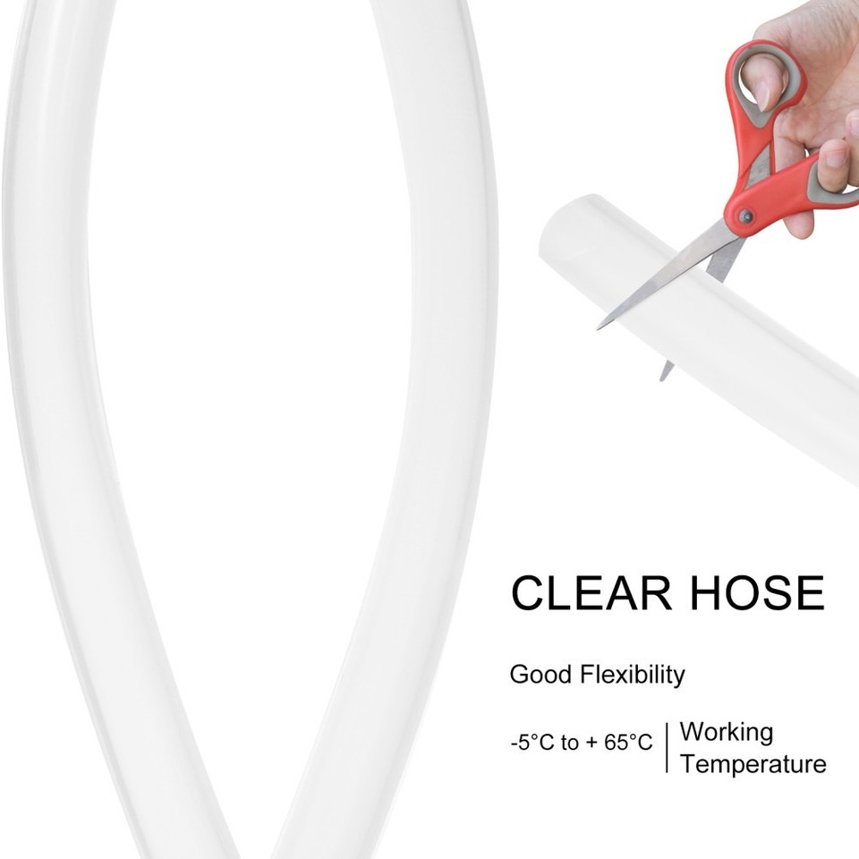 Clear Hose Flexible Tube with Hoop for Home Brewing Water Oil Air ...