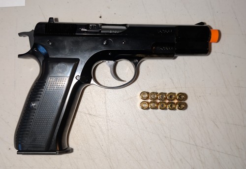 ASG CZ75 Gas Blowback Shell-Ejecting Airsoft Marushin Polished Black | eBay