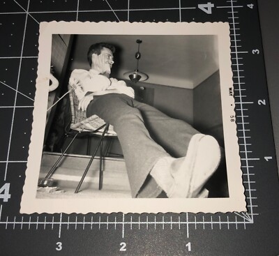 Abstract View Man w/ LONG LEGS Unusual Odd Vintage Snapshot PHOTO | eBay