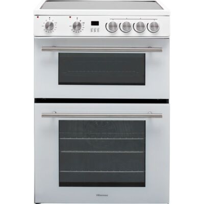 Hisense HDE3211BWUK 60cm Free Standing Electric Cooker with Ceramic Hob ...