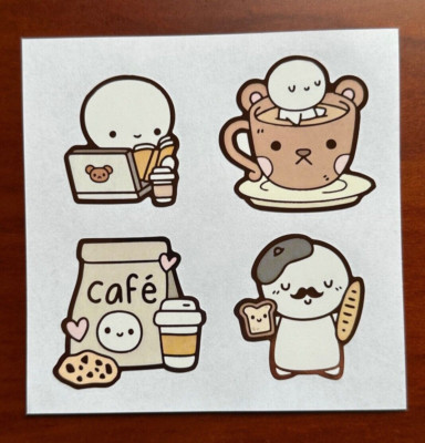 new tcmc the coffee monsterz co coffee cafe foil stickers seals sheet ...