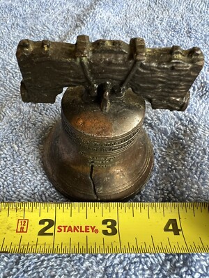 Vintage miniature liberty bell with clapper | eBay