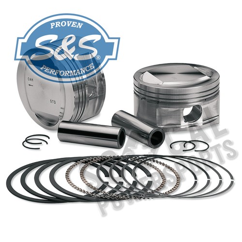 S&S Cycle Piston Kit (95ci. Big Bore) 3-7/8in. Bore, 9.7:1 Compression ...