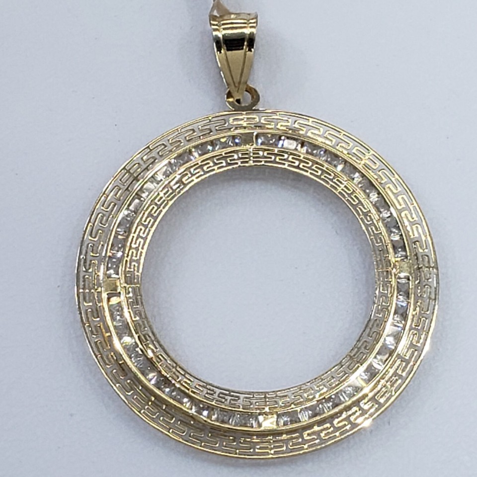 14k solid gold 50 pesos centenario Coin Bezel Frame pendant | eBay
