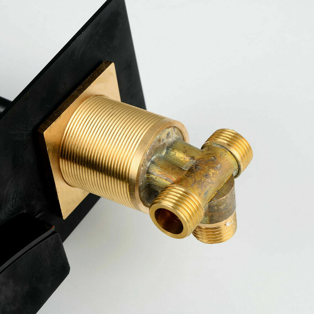 LED Waterfall Oil Rubbed Bathroom Basin Sink Mixer Faucet Wall Mounted ...