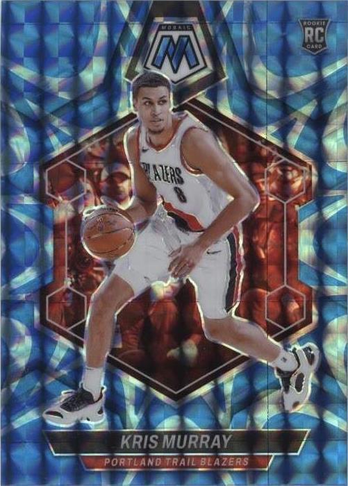 2023-24 Panini Mosaic - Rookies Kris Murray #207 Reactive Blue Mosaic ...