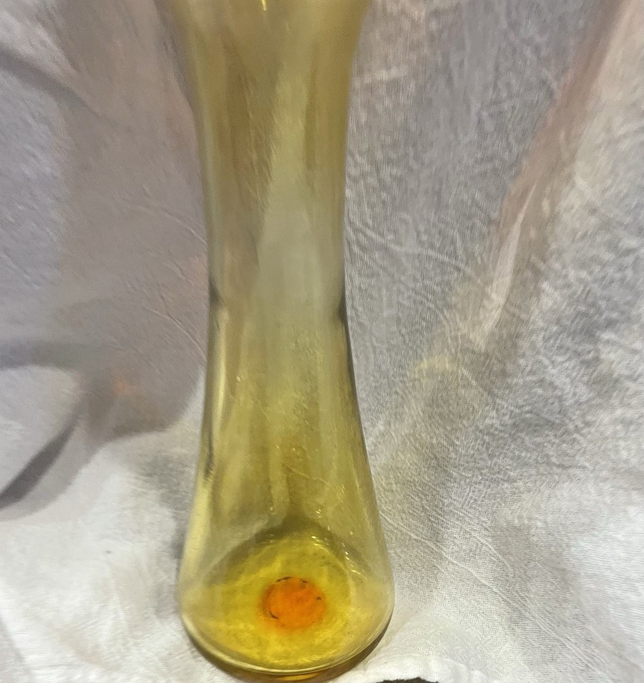 Blenko Rocket Vase Tangerine Sunrise Yellow Orange 15." Rocket Vase ...