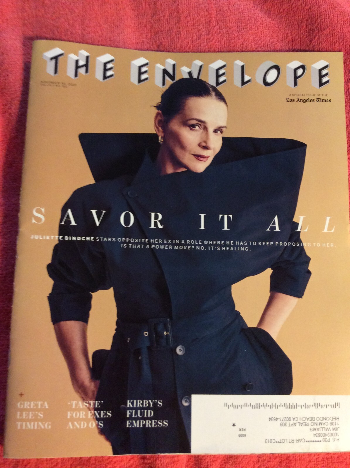 THE ENVELOPE NOVEMBER 30 2023 JULIETTE BINOCHE VANESSA KIRBY THE ...