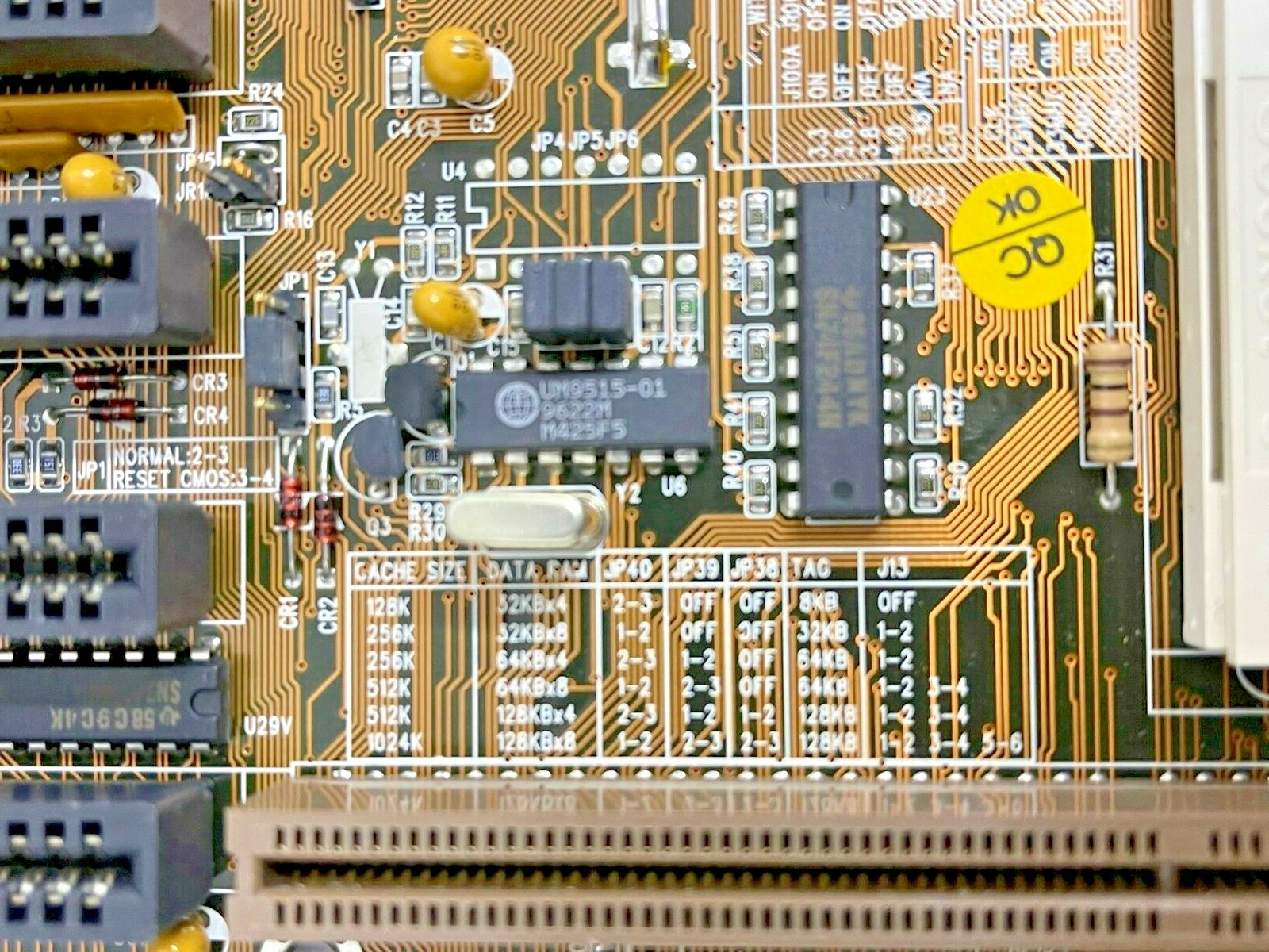 RARE TECHMEDIA DX4/100 UMC 8498F 80486 AT MOBO VGA SERIAL GAME PARALLEL ...