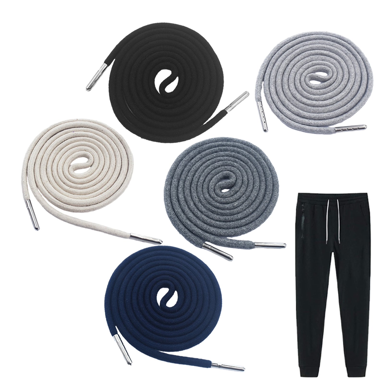 5pcs Jackets Universal 140cm With Metal Lock Ends Drawstring Cord ...