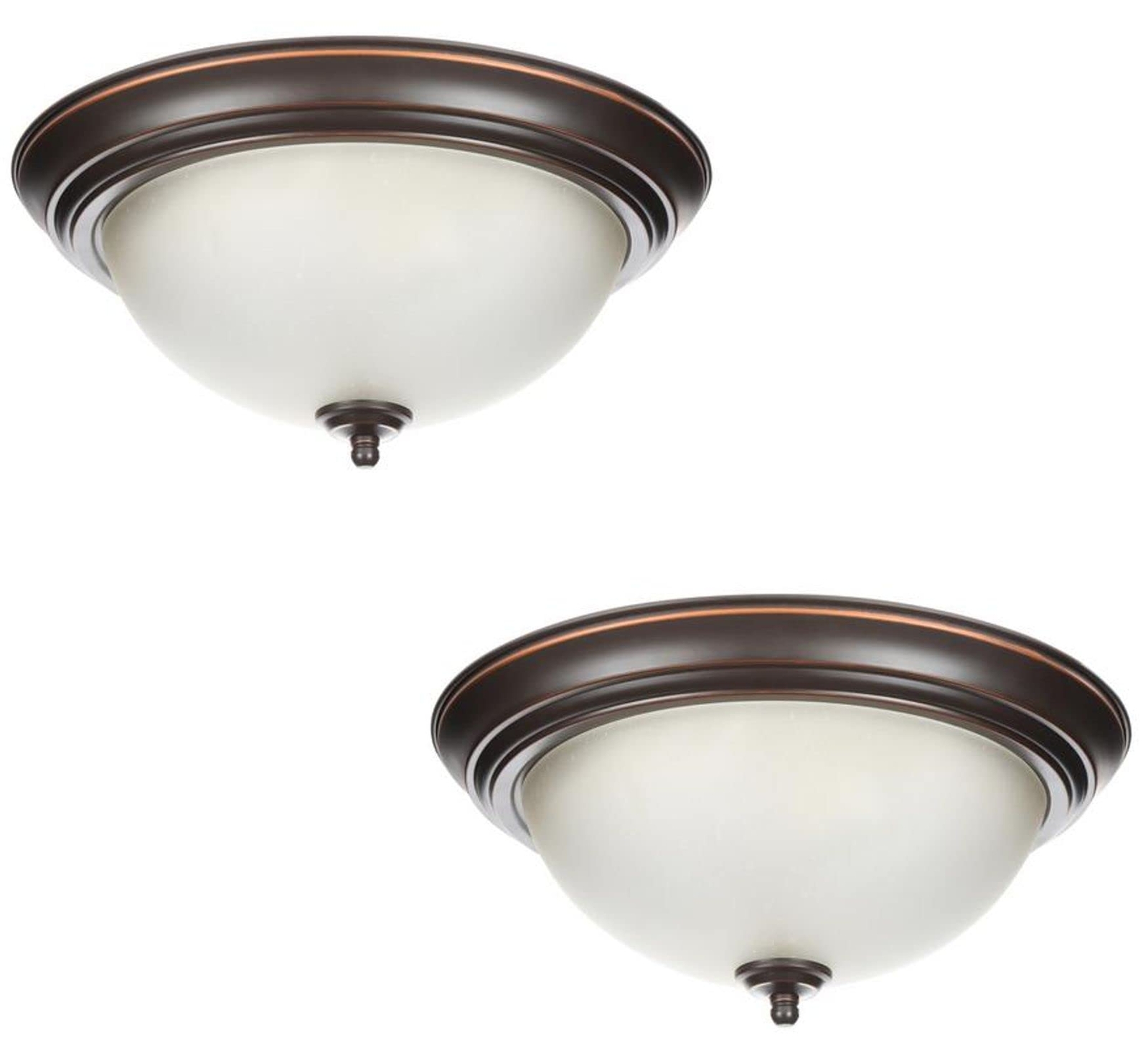 13 in. 2-Light Oil Rubbed Bronze Flush Mount (2-Pack) | eBay