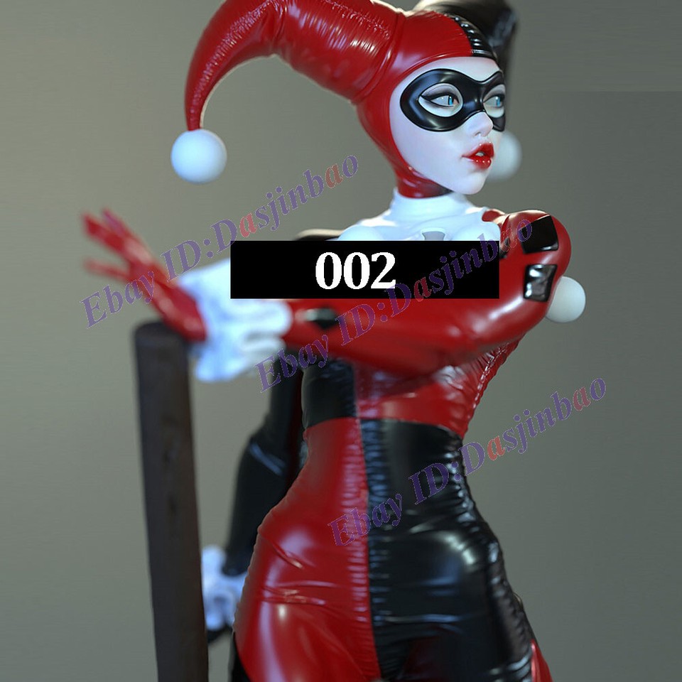 Harley Quinn Cartoon Figure 3D Print Model Kit Unpainted Unassembled 2 ...