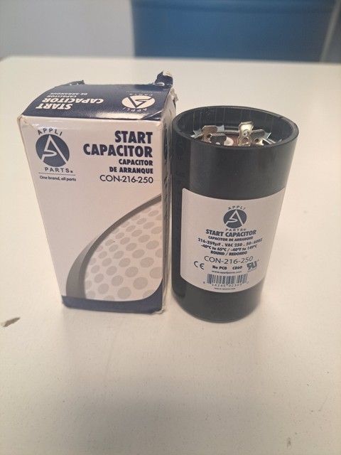 Appli Parts Start Capacitor 216-259 MFD (microfarads) UF 250vac 1-13/16 ...