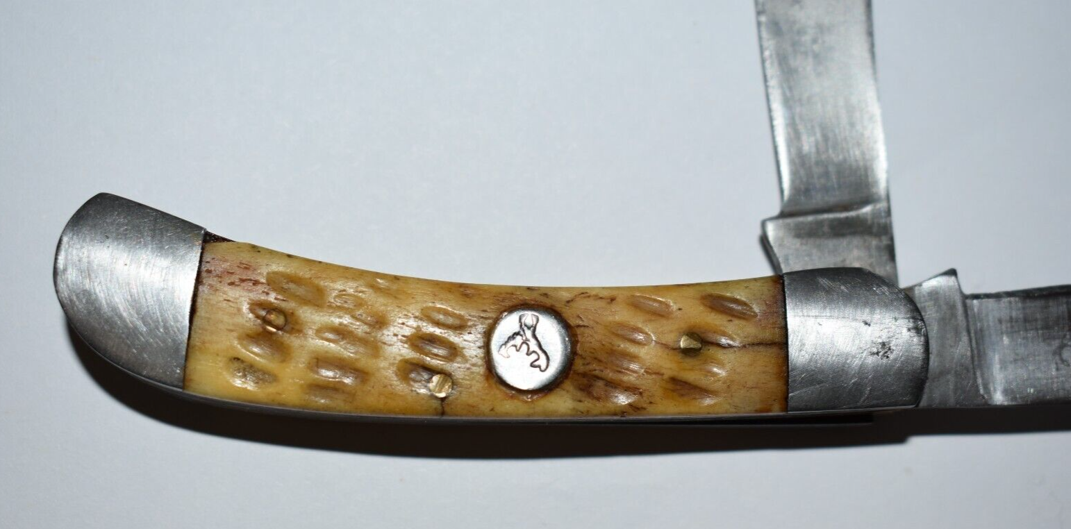 Vintage White Tail Cutlery Pakistan Handmade Stag Horn 055 Pocketknife ...