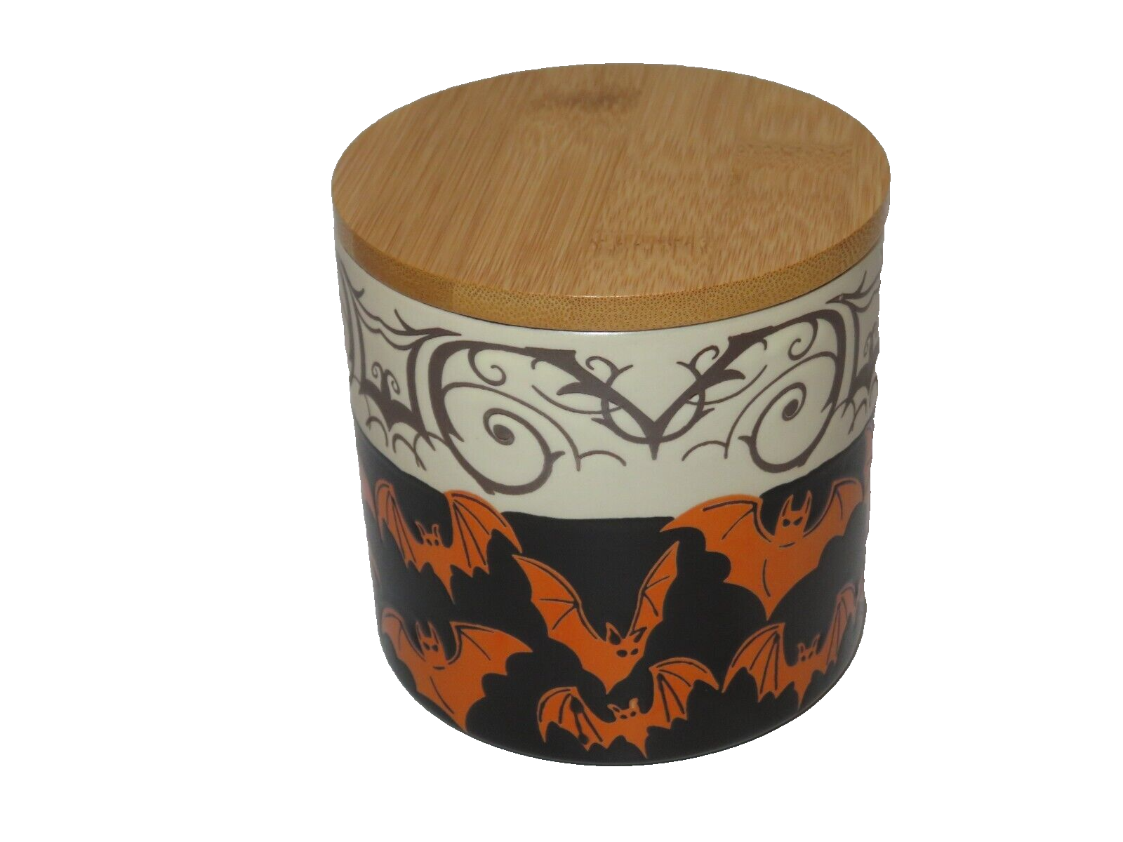 Spectrum Designz Halloween HILLSVILLE Bats Ceramic Covered Caniser ...