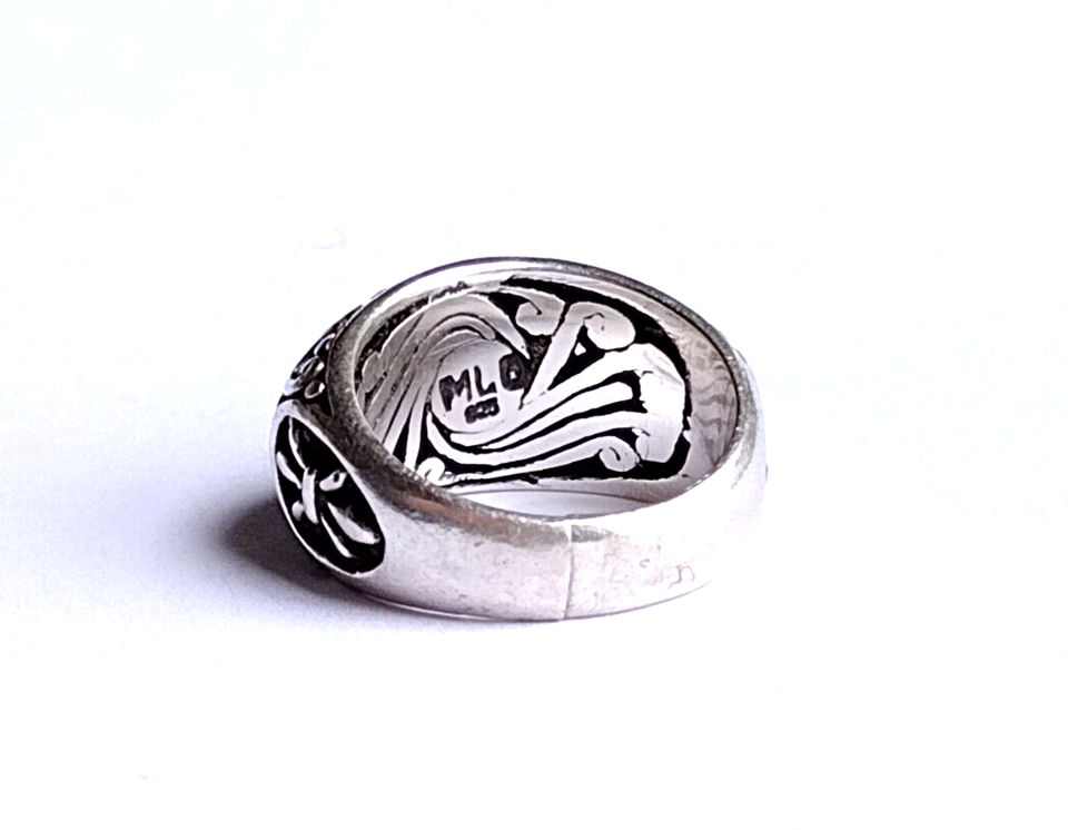 ! Beautiful Vintage Signed MLD BRODIE Sterling Silver Swirl Ring - Sz 7 ...