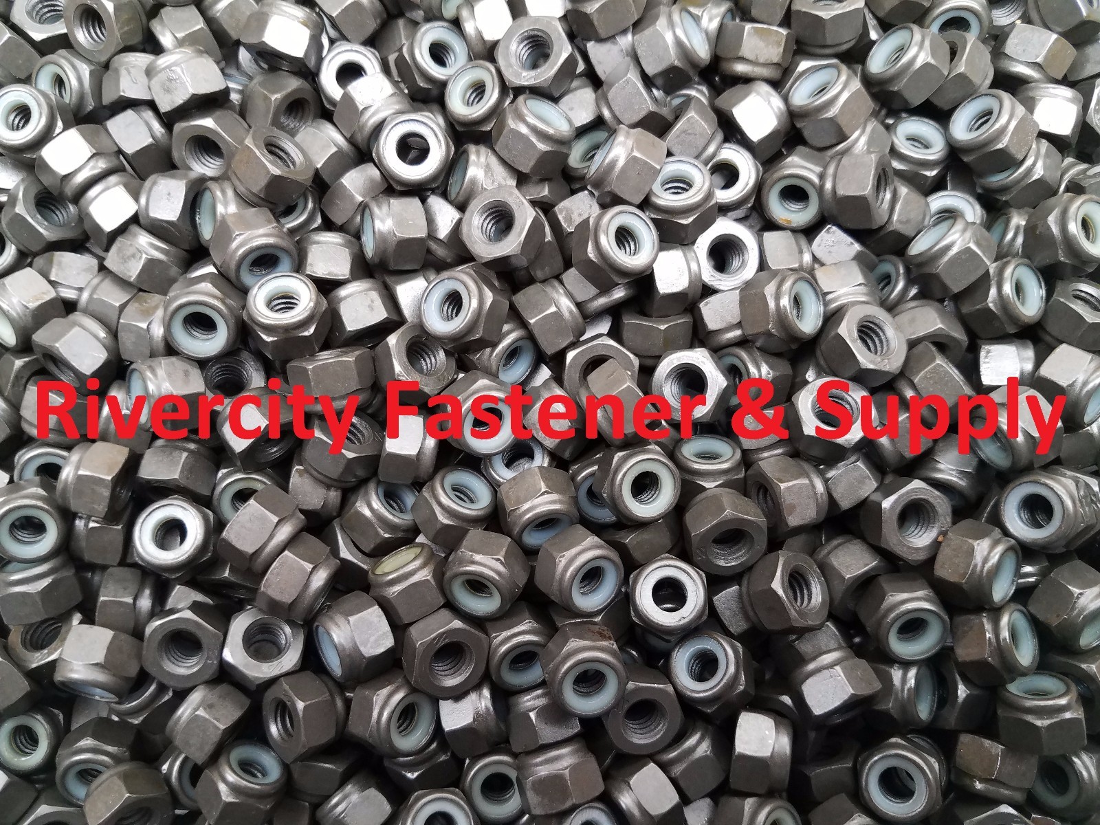 (100) 1/4-20 Coarse Thread Grade 8 Nylon Insert Hex Lock Stop Nut Plain ...