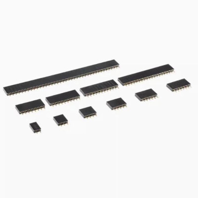 2.54mm single row Female Header Connector Socket 1X2/3/4/5/6/7/8/10 ...