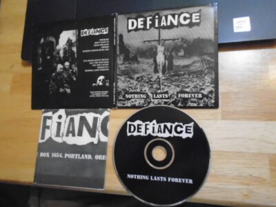 RARE OOP Defiance CD Nothing Lasts Forever PUNK Poison Idea Riffs ...