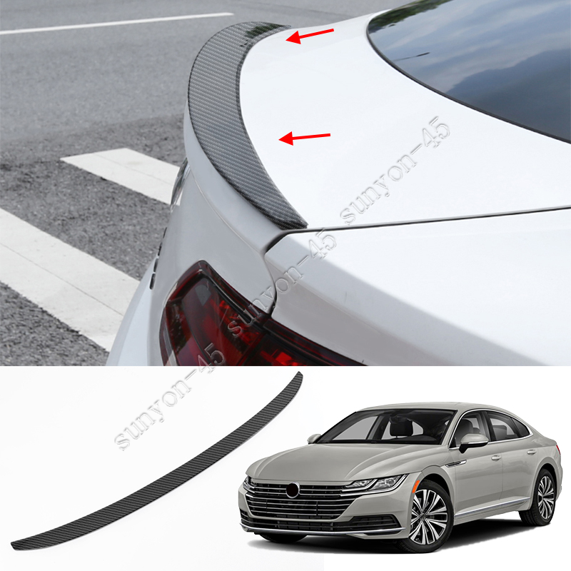 For 2019 2020 VW ARTEON ABS Carbon Fiber Rear Tail Wing Trunk Lip ...
