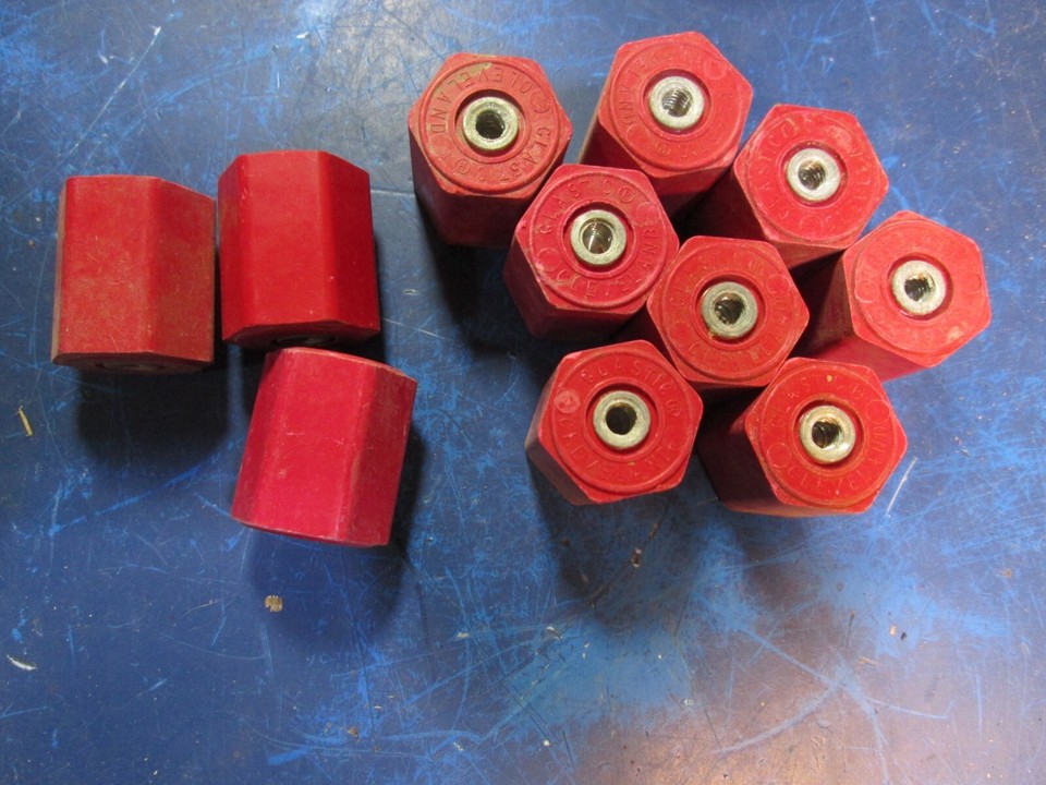 Glastic Red Stand Off Buss Bar Insulators 1" Hex X 1 1/4" Tall 1/4 20 ...