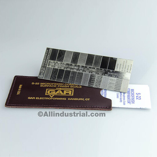 Gar Surface Roughness Scale S-22 Conventional Machining Microfinish ...