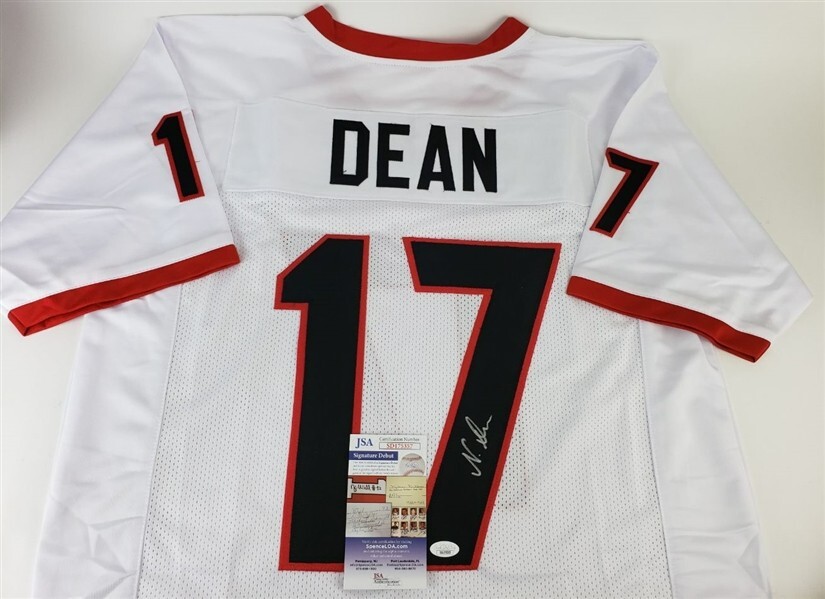 Nakobe Dean Signed Georgia Bulldogs Jersey (JSA COA) Philly Eagles ...