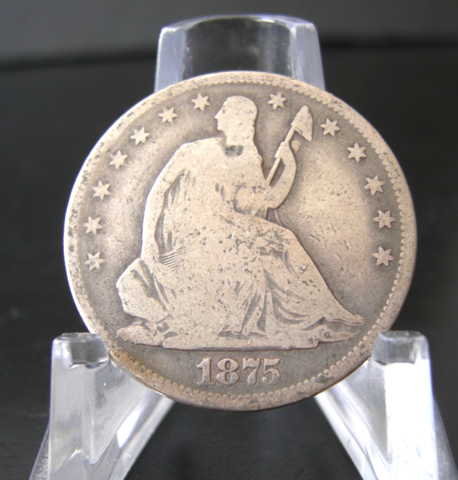 1875 SEATED HALF DOLLAR ~ VG LOOK FULL RIMS 90% SILVER COIN | eBay