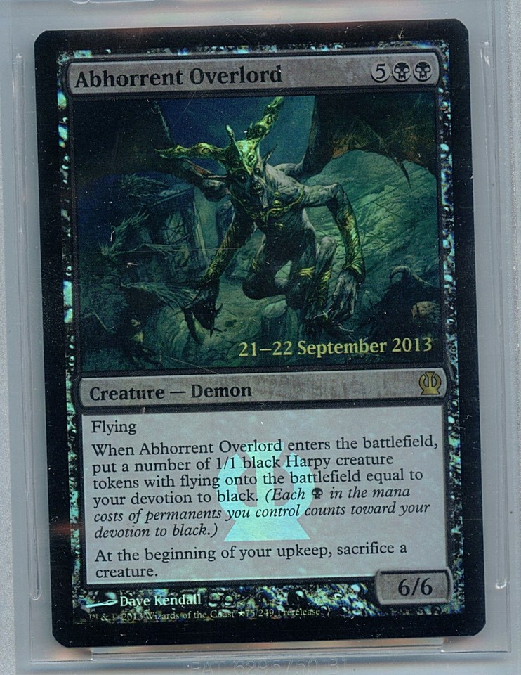 MTG Abhorrent Overlord BGS 9.5 Gem Mint MTG Foil Promos Amricons 6714 ...