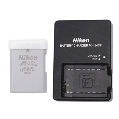Original EN-EL14A Battery or MH-24 Charger for Nikon D3100 D3200 D3300 ...