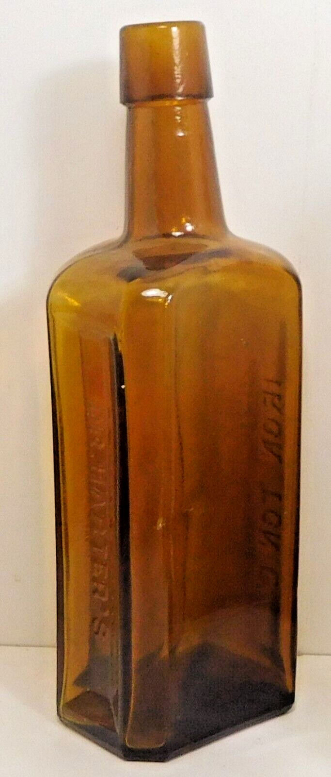 c1900 ANTIQUE AMBER MEDICINE BOTTLE~ DR. HARTER'S IRON TONIC | eBay