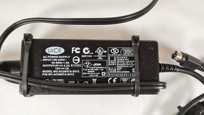 Lacie OEM 4-Pin ACU057A-0512 AC Power Adapter | eBay