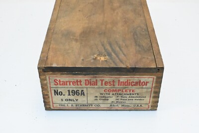 Starrett 196 Universal Back Plunger Dial Indicator Set Vintage Tool 📏🔧 ...