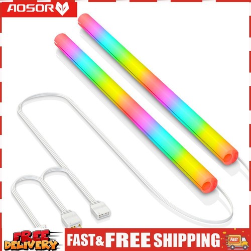 2pcs ARGB LED AIO Tube Sleeves 5V 3PIN ARGB 4PIN Luminous Sleeve PC ...