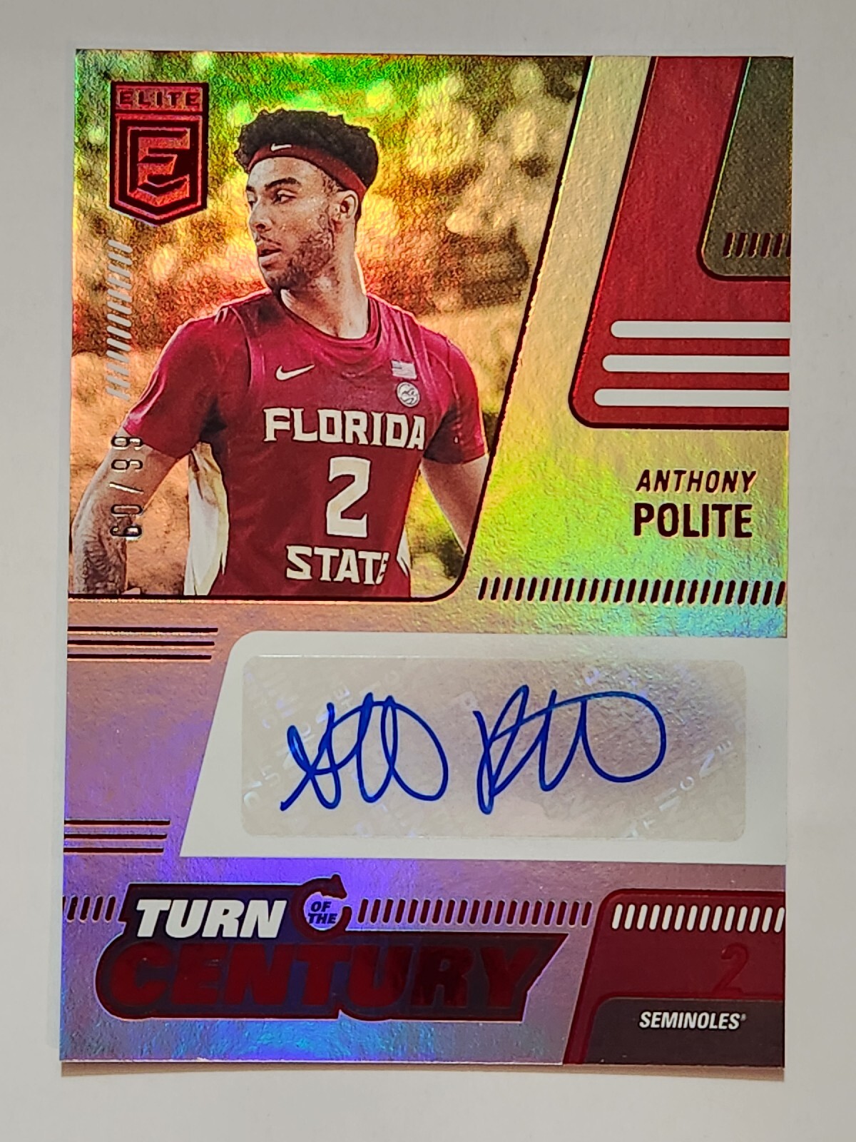 2022-23 Chronicles Draft Elite #TTC-APO Anthony Polite Red Rookie Auto ...