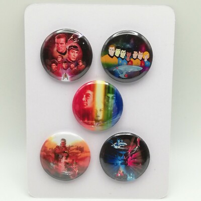 Star Trek button badges -Set 1 - original series - animated - movies | eBay