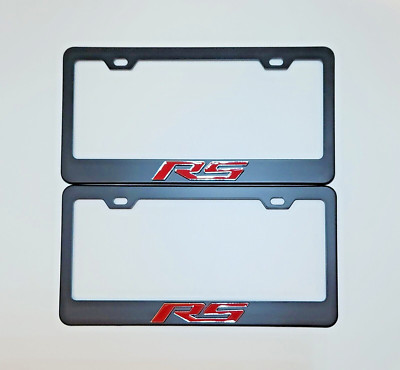 2 pcs Black License Plate Frame for 3D RS Logo | eBay
