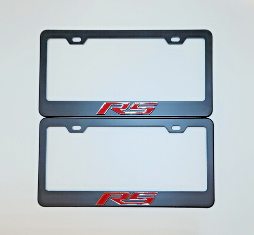 2 pcs Black License Plate Frame for 3D RS Logo | eBay