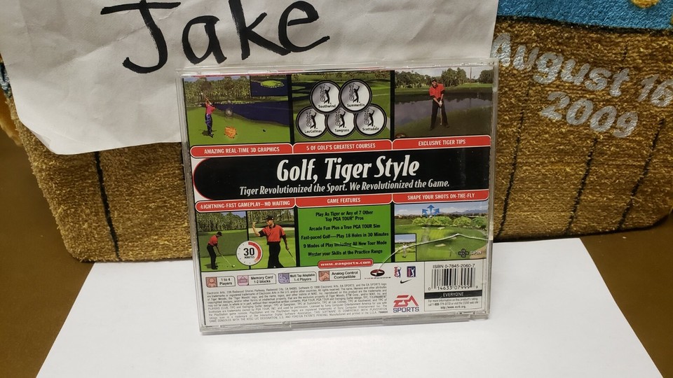 CIB TIGER WOODS 99 PGA TOUR GOLF 1999 SONY PLAYSTATION 1 ONE PS1 VIDEO ...