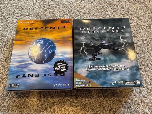 Descent 3 & Mercenary PC 1999 CD ROM Windows Video Game Big Box ...